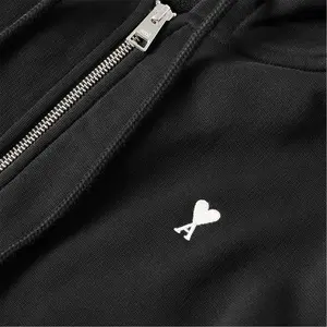AMI Paris Hooded Zip-up Sweatshirt