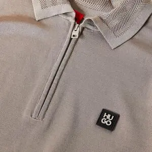 Hugo Boss Short-sleeved Zip-up Polo Shirt