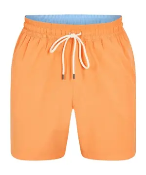 Polo Ralph Lauren Traveller Swim Shorts With Drawstring Waist - Orange