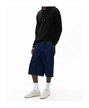 AMI Paris Logo Hoodie - Black