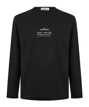 Stone Island Crew-neck Long-sleeve T-shirt - Black