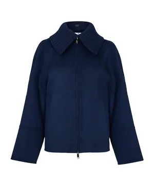 JOSEPH Zippered Long-sleeved Knit Cardigan