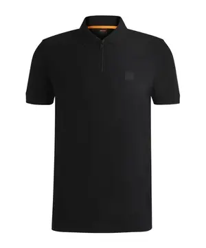 Hugo Boss Quarter-zip Polo Shirt - Black