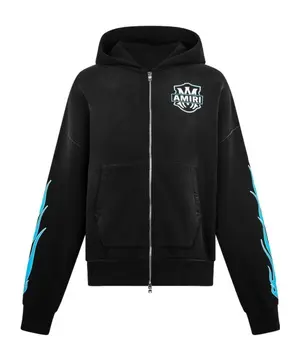 Amiri Ma Flames Zip Hoodie - Black