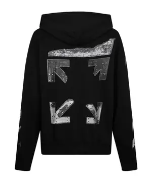 Off-White Front Zip-up Sweatshirt