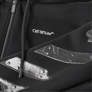 Off-White Front Zip-up Sweatshirt