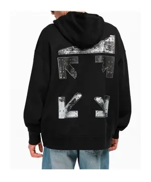 Off-White Front Zip-up Sweatshirt