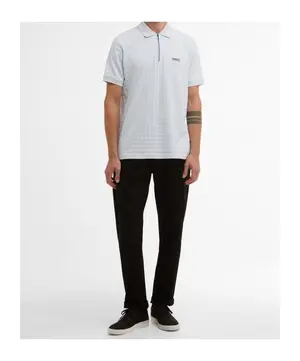 Barbour Zippered Short-sleeved Polo Shirt - White