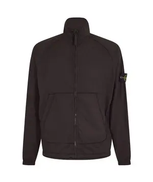 Stone Island Zippered Casual Jacket - Black