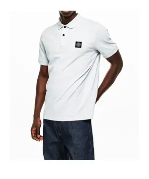 Stone Island Cotton Compass Logo Polo Shirt