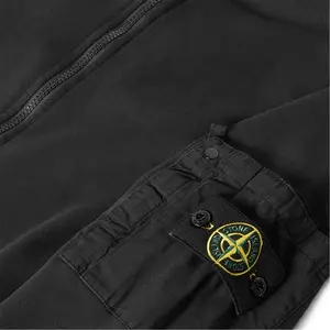 Stone Island Logo Zip-up Sweatshirt