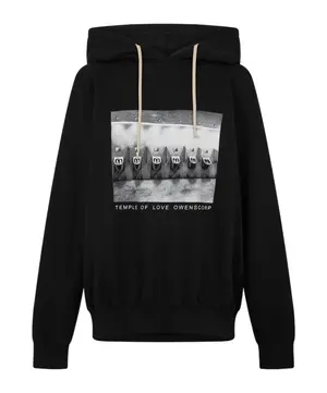 Rick Owens Drawstring Hoodie - Black