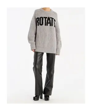 ROTATE BY BIRGER CHRISTENSEN Logo Long-sleeve Sweater