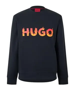 Hugo Boss Cotton-terry Sweatshirt - Black