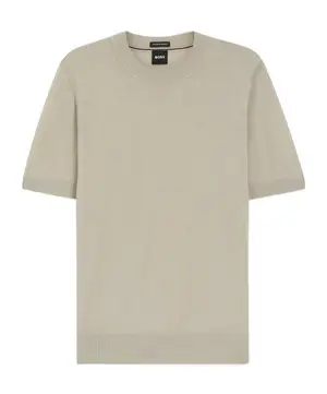 Hugo Boss Minimalist Knit Top - Nude