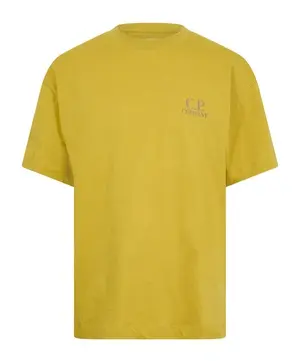 C.P. COMPANY Logo Crew Neck T-shirt - Yellow