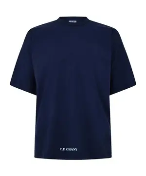 C.P. COMPANY Logo Crew Neck T-shirt - Black
