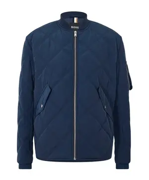 Hugo Boss Minimalist Bomber Jacket - Blue