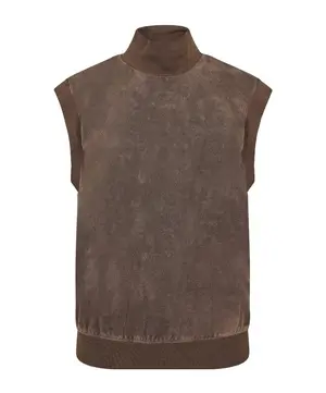 Fear Of God High-neck Ribbed Vest - Brown