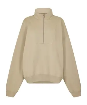 Fear Of God Half-zip Pullover Sweatshirt - Nude
