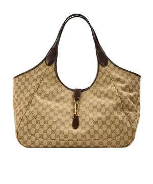 Gucci Gg Monogram Canvas Tote Bag - Brown