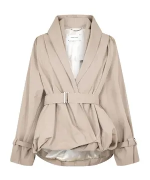 Magda Butrym Khaki Lapel Belted Jacket