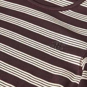GANNI Striped Long Sleeve T-shirt