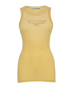 Acne Studios Ribbed Fitted Tank Top - Yellow