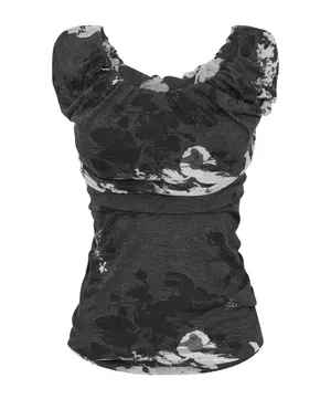 VIVIENNE WESTWOOD Sleeveless Ruched Floral Top