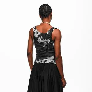 VIVIENNE WESTWOOD Sleeveless Ruched Floral Top