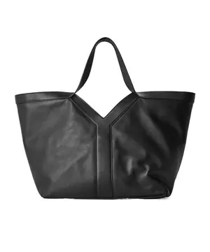 Saint Laurent Leather Tote Bag - Black