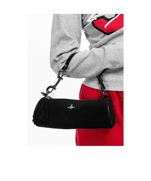 VIVIENNE WESTWOOD Suede Cylindrical Shoulder Bag