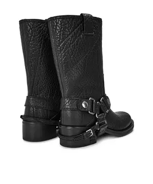Miu Miu Leather Ankle Boots With Buckle Detailing - Black