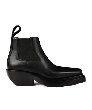 Bottega Veneta Solid Color Chelsea Boots - Black