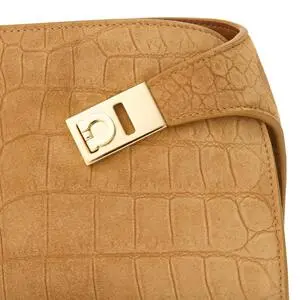 FERRAGAMO Suede Clutch Bag