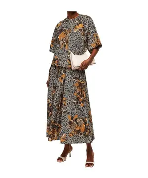 Max Mara Printed Midi Skirt