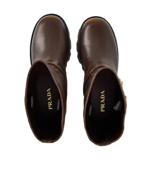 Prada Biker Boots With Buckle Detail