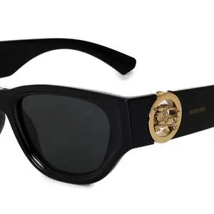 Burberry Square Frame Sunglasses With Gold Tone Embellishment