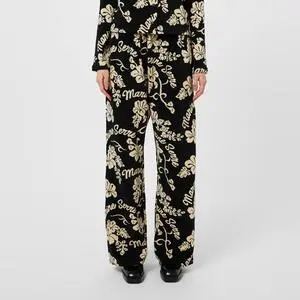 MARINE SERRE Printed Wide Leg Pants
