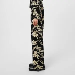 MARINE SERRE Printed Wide Leg Pants
