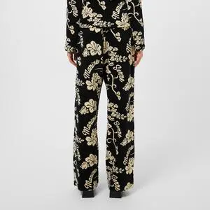 MARINE SERRE Printed Wide Leg Pants