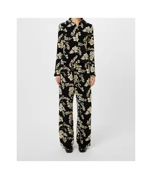 MARINE SERRE Printed Wide Leg Pants