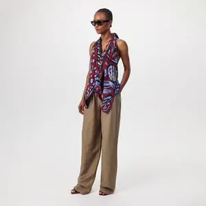 Bottega Veneta Fish Silk Twill Top - Red