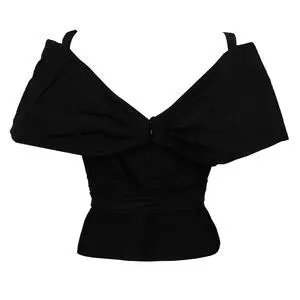 Magda Butrym Off-the-shoulder Short Sleeve Bow Detailed Blouse