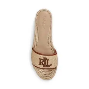 Ralph Lauren Flatform Sandals With Logo Detail