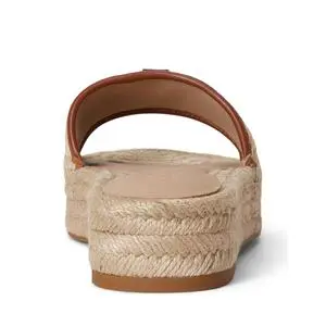 Ralph Lauren Flatform Sandals With Logo Detail