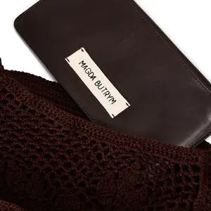Magda Butrym Woven Crochet Tote Bag - Brown