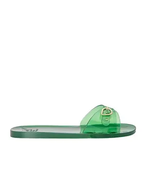 ANCIENT GREEK SANDALS Filia Jelly Slides With Sculptural Straps - Green