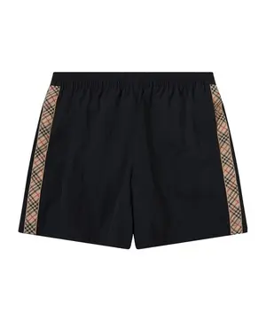 Burberry Solid Color Swim Shorts - Black