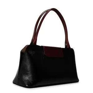 Versace Shoulder Bag With Clasp Closure - Black